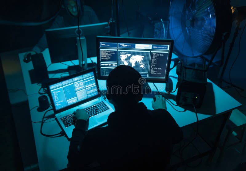 Wanted Hackers Coding Virus Ransomware Using Laptops and Computers ...