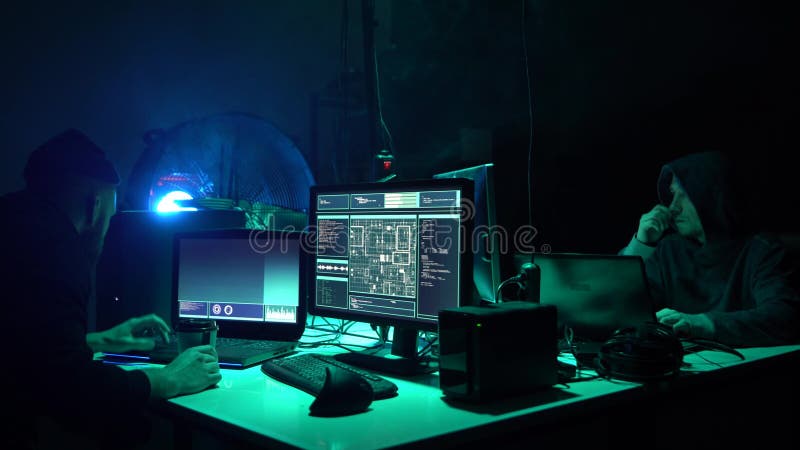 Wanted Hackers Coding Virus Ransomware Using Laptops and Computers in ...