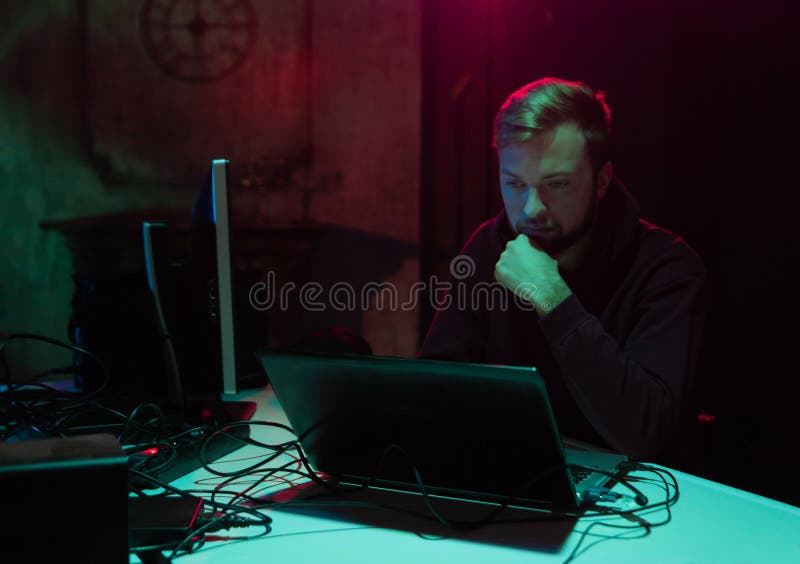 Wanted Hackers Coding Virus Ransomware Using Laptops and Computers in ...