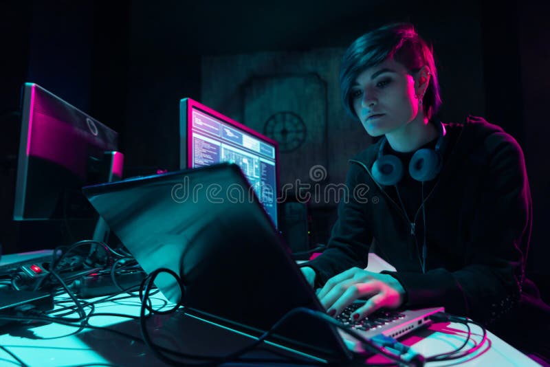 Wanted Hackers Coding Virus Ransomware Using Laptops and Computers in ...