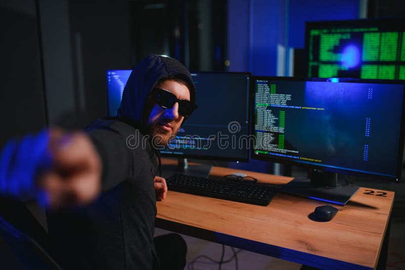 Wanted Hackers Coding Virus Ransomware Using Laptops and Computers ...