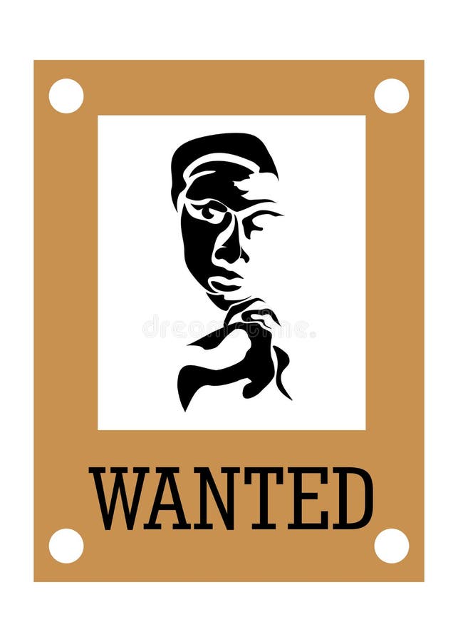 The wanted man stock vector. Illustration of sheriff - 100666751