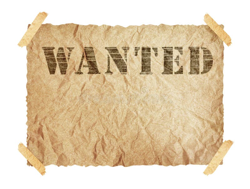 Wanted paper stock illustration. Illustration of vintage - 7890924