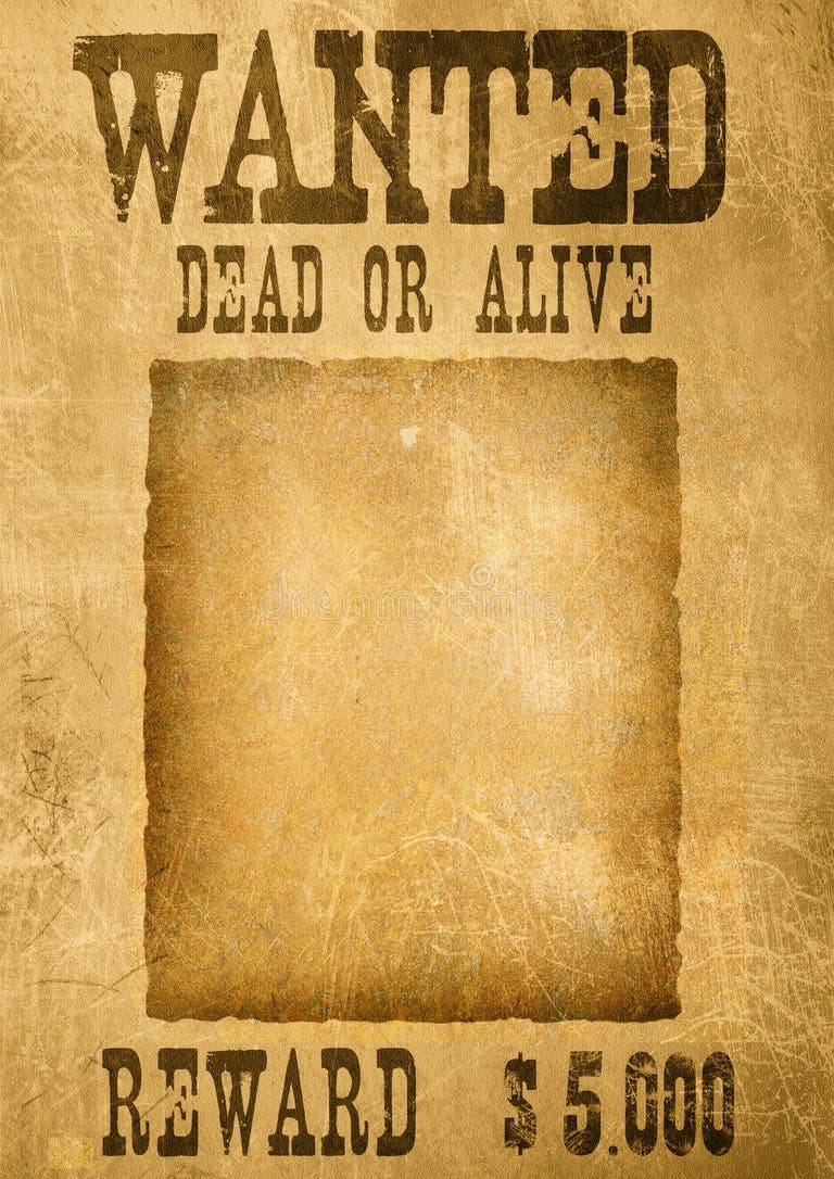 Empty Wild West Wanted Poster Stock Illustrations – 126 Empty Wild West ...