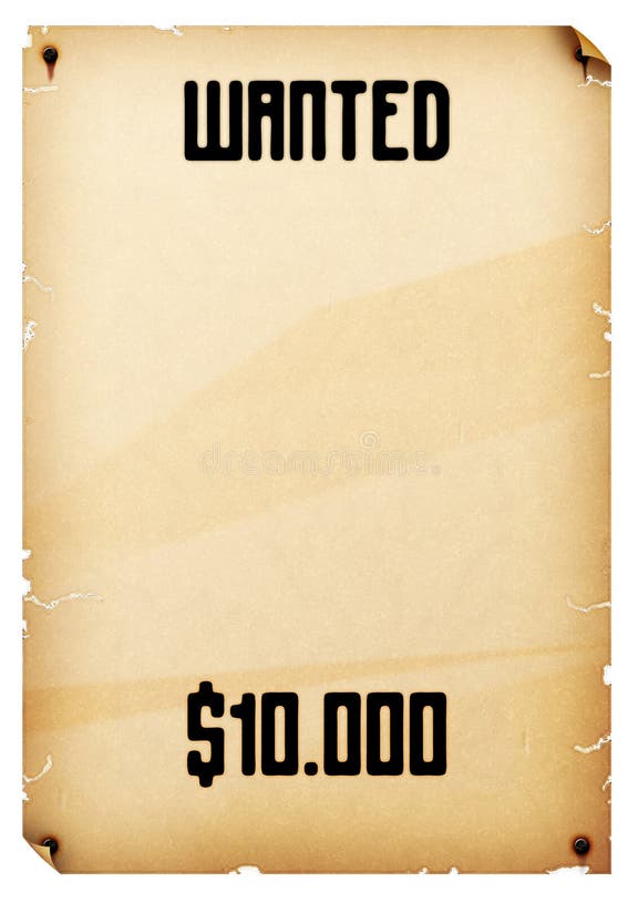 Wanted Poster Dollar Reward Stock Illustrations – 231 Wanted Poster ...