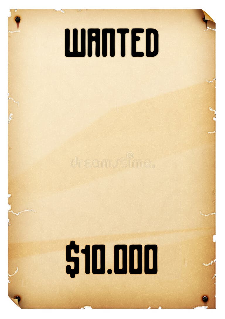 Wanted Poster Dollar Reward Stock Illustrations – 231 Wanted Poster ...