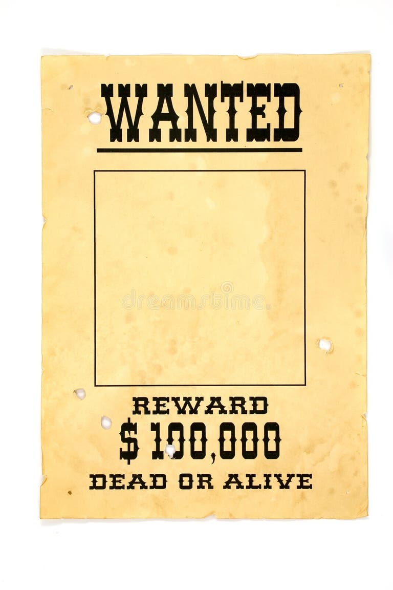 598 Old Western Wanted Poster Stock Photos - Free & Royalty-Free Stock ...