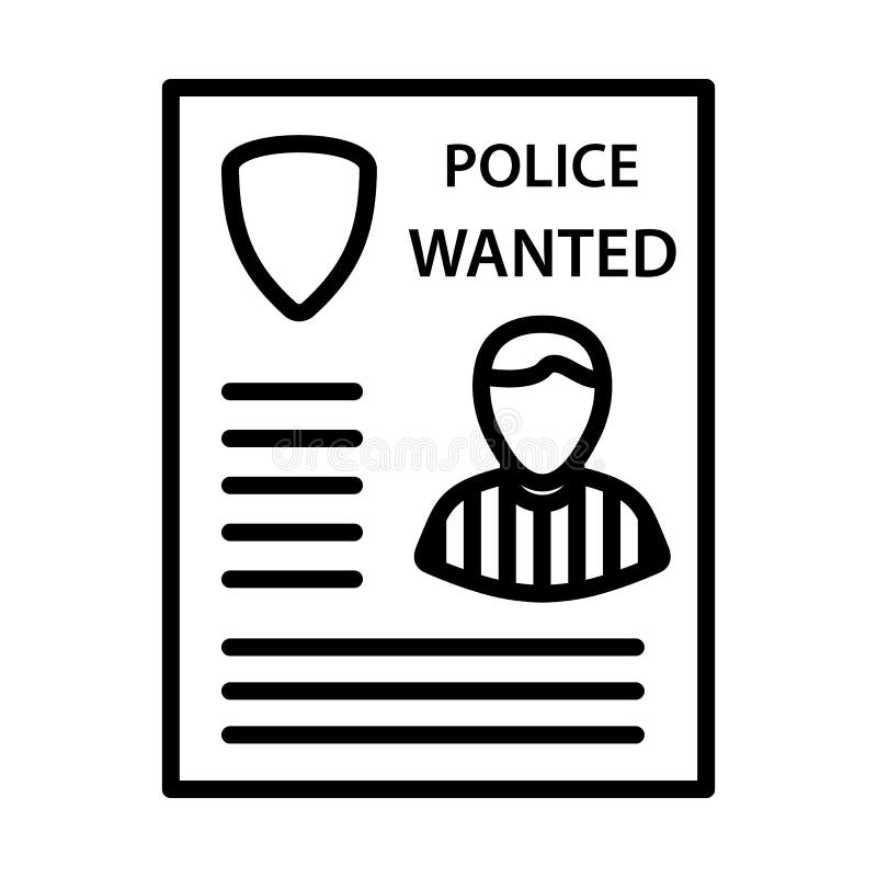 Wanted Poster Icon stock vector. Illustration of graphic - 241712936