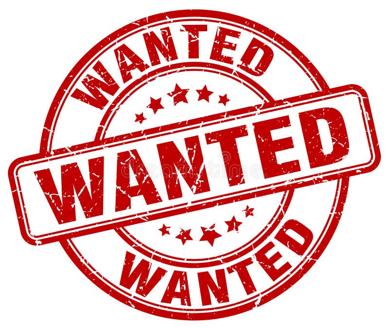 Wanted Red Grunge Round Vintage Stamp Stock Vector - Illustration of ...