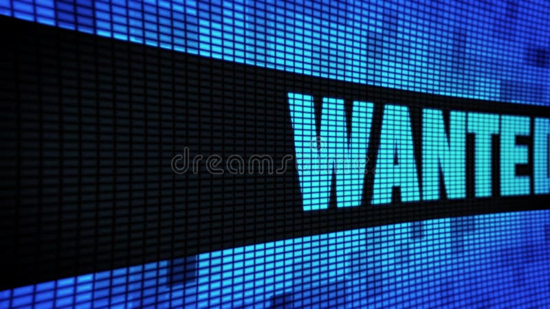 Wanted Side Text Scrolling LED Wall Pannel Display Sign Board Stock ...