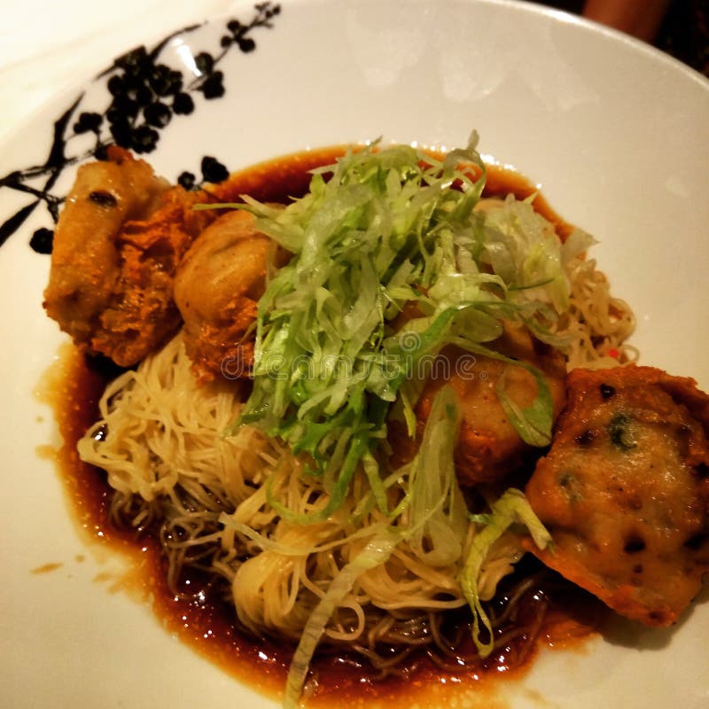 Wanton Noodle Hong Kong Style Close Up Stock Photo - Image of soup ...