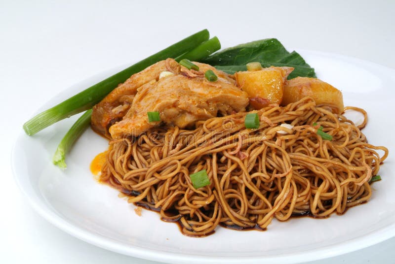 Wanton Noodles stock image. Image of black, savory, malaysia - 18288449