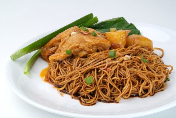 Wanton Noodles stock image. Image of black, savory, malaysia - 18288449