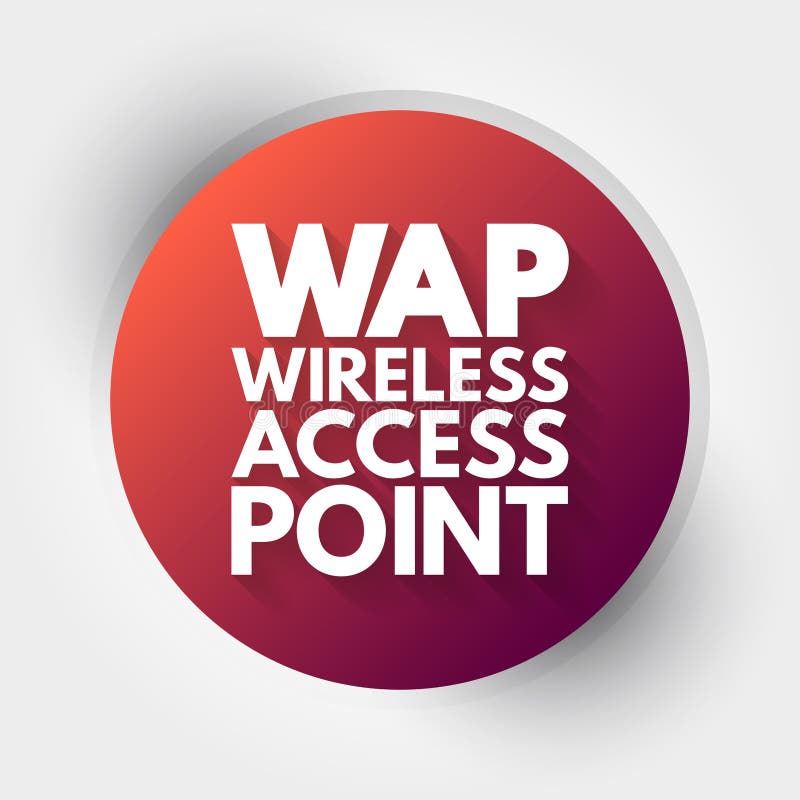 WAP - Wireless Access Point Acronym, Technology Concept Background ...