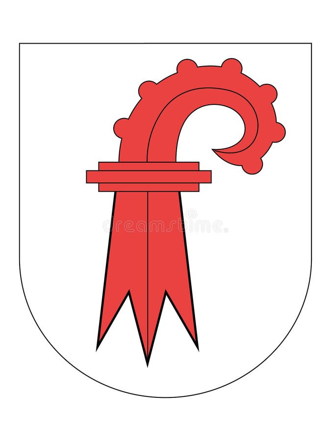 Wappen des basellandschaft vektor abbildung. Illustration von bezirke ...