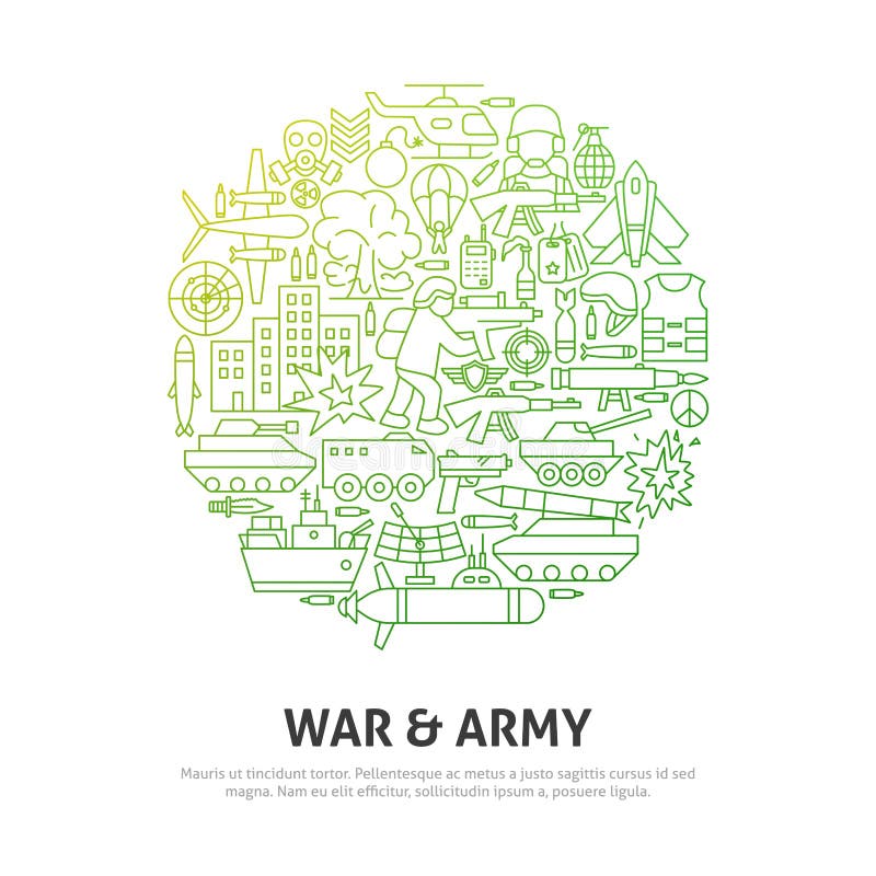 War Army Circle Concept stock illustration. Illustration of ...