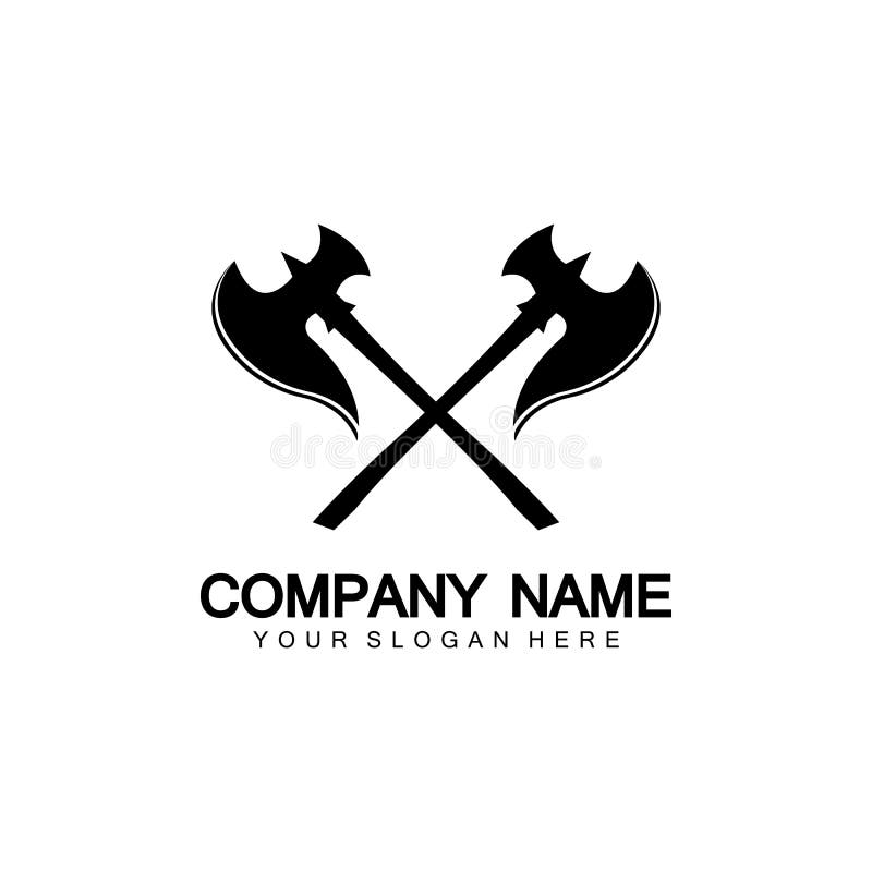 War Axe Logo. War Axe Executioner Axe Viking Battle Axe in Vector Stock ...