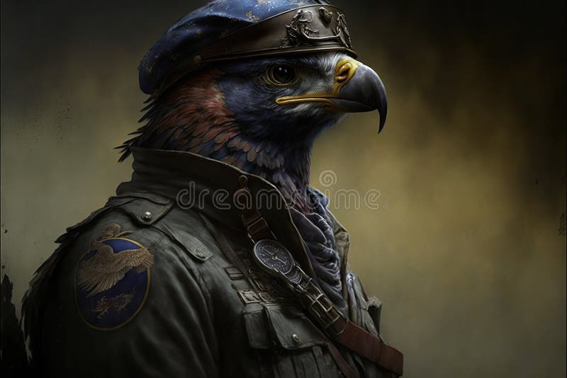 War Birds in Uniform, Created with Generative AI Technology Stock ...