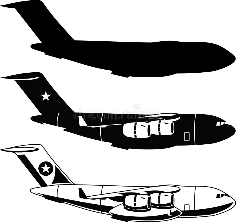 War cargo airplane icons stock illustration. Illustration of mode ...