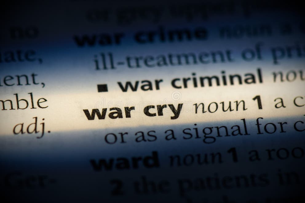 War cry stock photo. Image of isolated, printed, paper - 161576906
