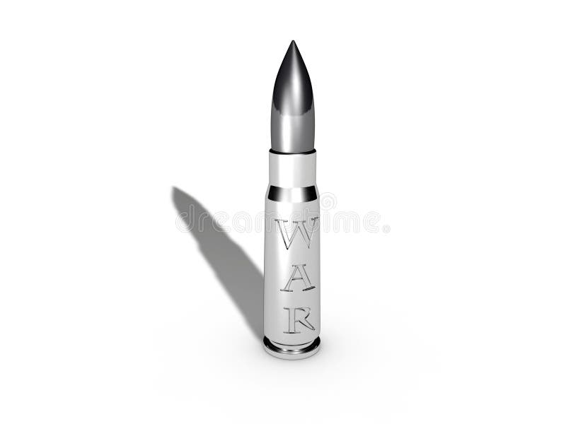 Cartridge with a Bullet Ammo from Futuristic Polygonal Red Lines Stock ...