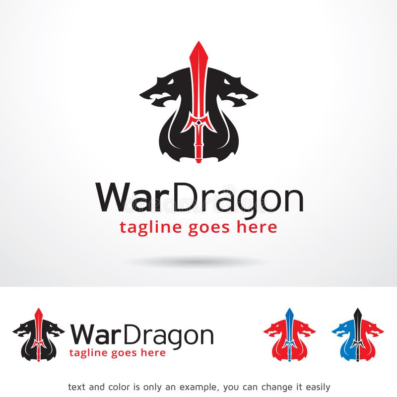 Modern War Dragon Logo Template Design Vector Stock Illustrations – 15 ...