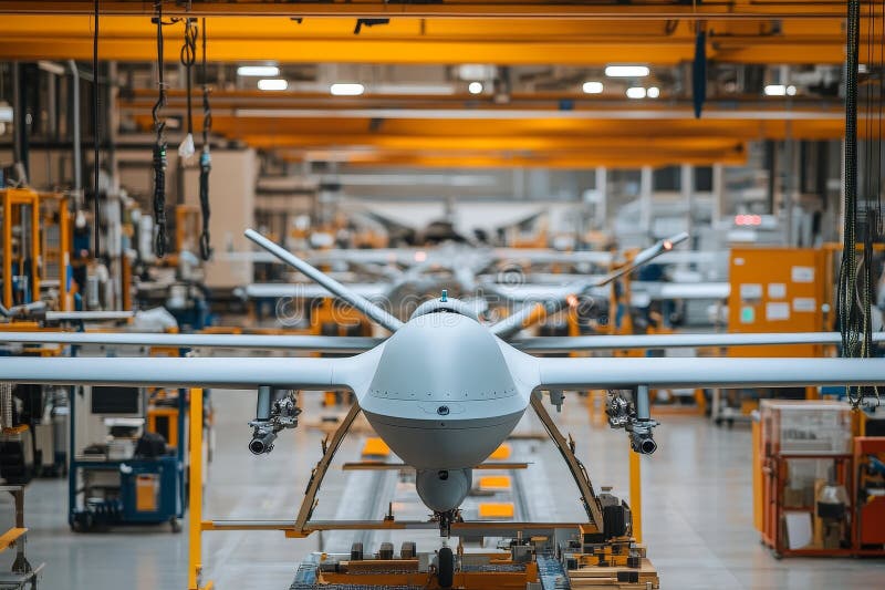 War Drone Prototype Assembly Line Factory Setting Stock Photos - Free ...