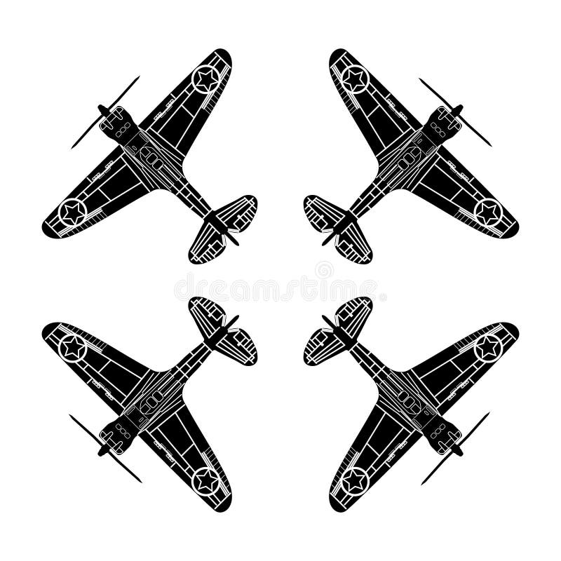 War Fighter Schematic Isolated Vector Stock Vector - Illustration of ...