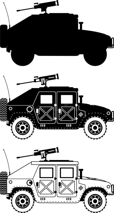 Humvee Military Truck Cartoon Stock Illustration - Illustration of ...