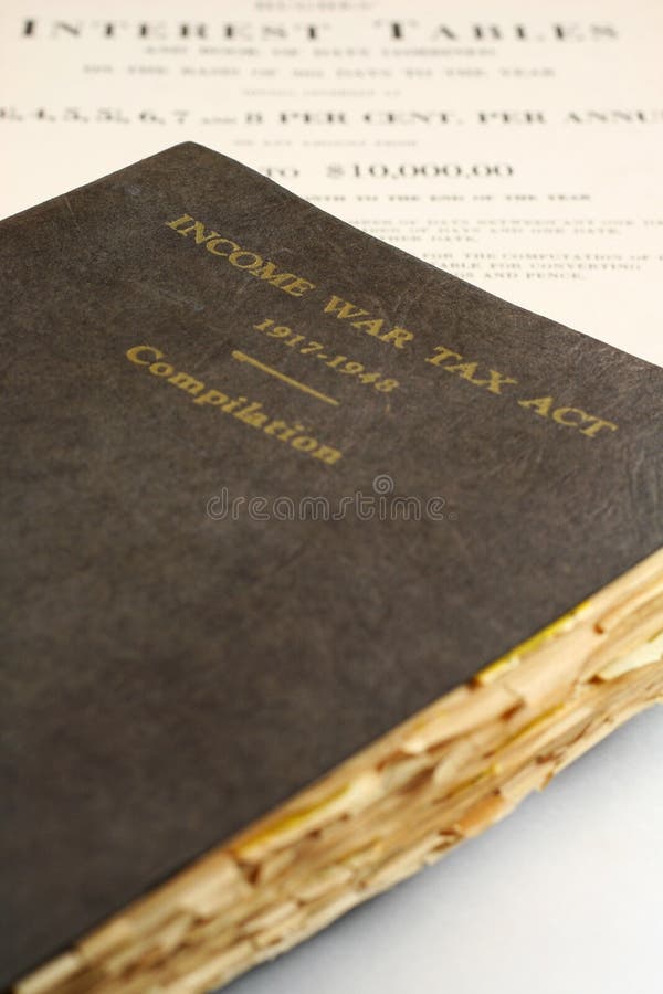 War income tax act stock image. Image of money, book, accounting - 1611103