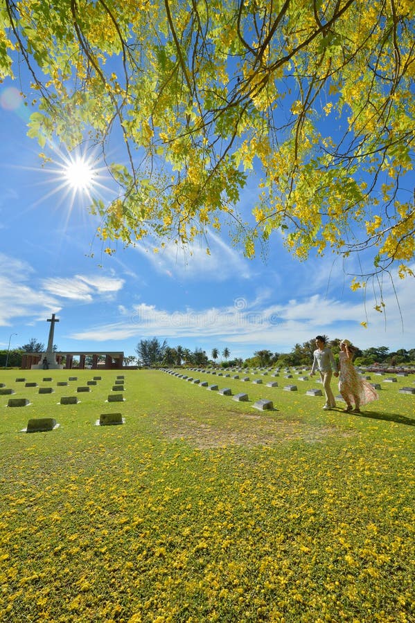 Labuan War Cemetery editorial stock image. Image of borneo - 148945264