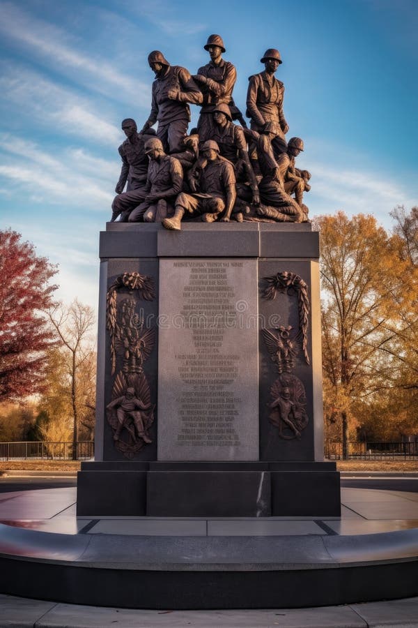 War Memorial Monument with Engraved Names of Fallen Soldiers Stock ...
