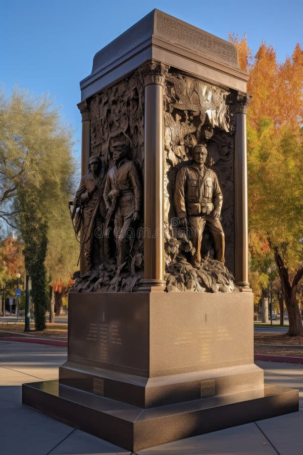 War Memorial Monument with Engraved Names of Fallen Soldiers Stock ...