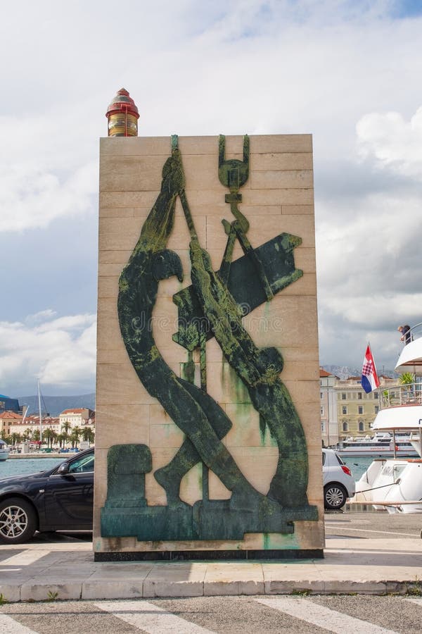 War Memorial in Split, Croatia Editorial Stock Photo - Image of town ...