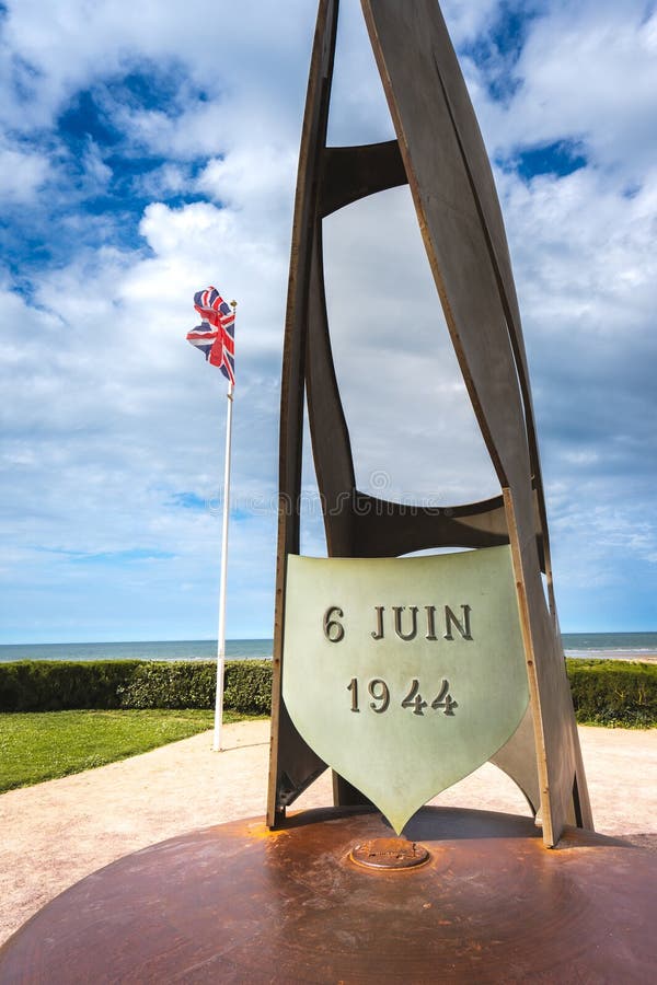 War Monument at Sword Beach, Normandy, France Editorial Photography ...