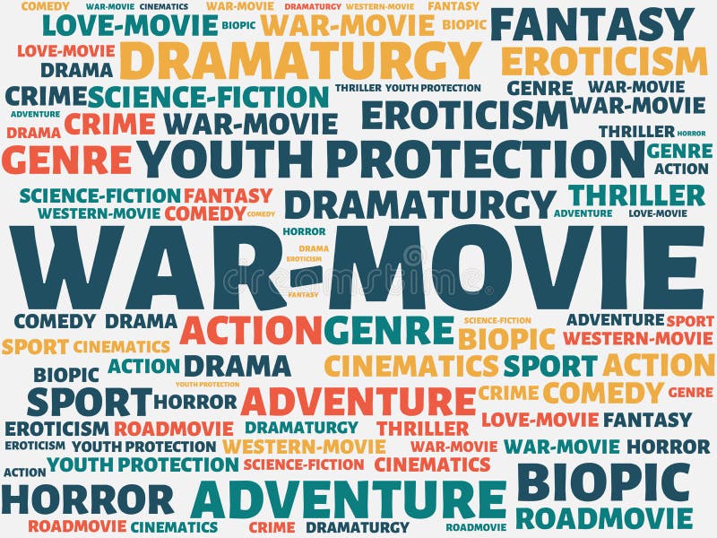 WAR-MOVIE - Image with Words Associated with the Topic MOVIE, Word ...