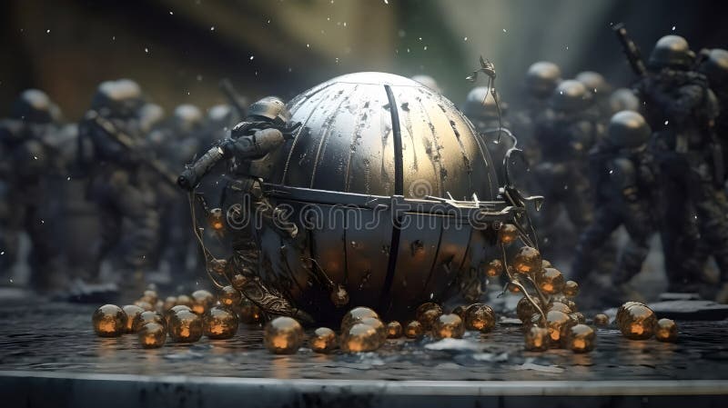 War of Neural Networks, Abstraction Stock Illustration - Illustration ...