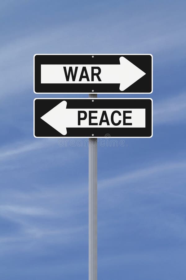 War or Peace stock image. Image of blue, choice, decision - 43206639