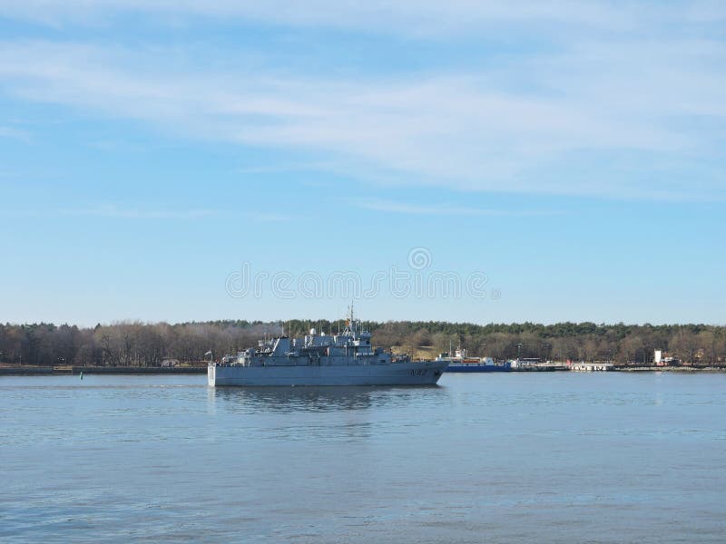 War Ship in Klaipeda, Lithuania Editorial Image - Image of blue ...