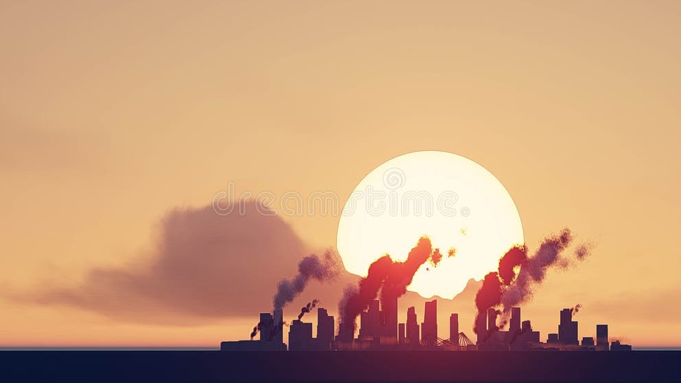 The war stock illustration. Illustration of city, sunset - 62262382