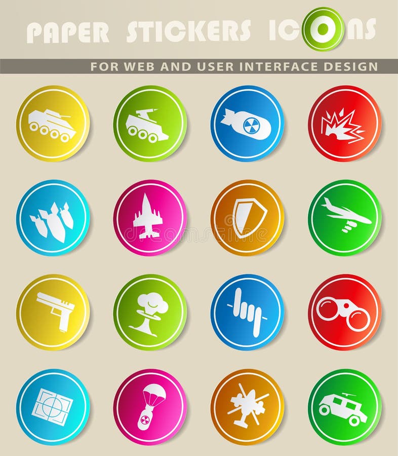 War symbols icon set stock illustration. Illustration of bomb - 88826277