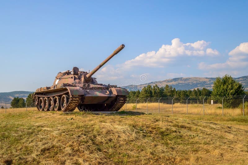 A war tank on a field stock photo. Image of tragedy, tank - 58584826