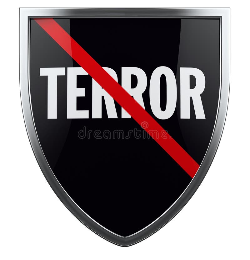 War on Terror Shield Symbol Stock Illustration - Illustration of ...