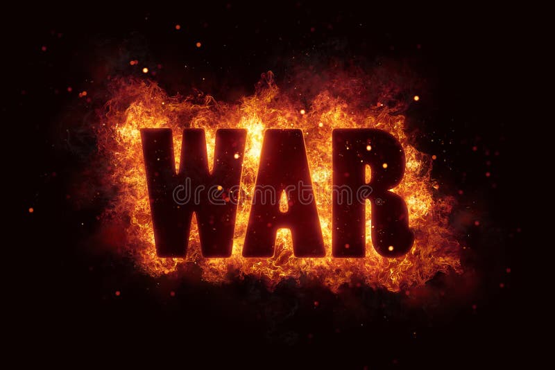 War Terror Terrorism Fire Burn Flame Text is Explode Stock Image ...