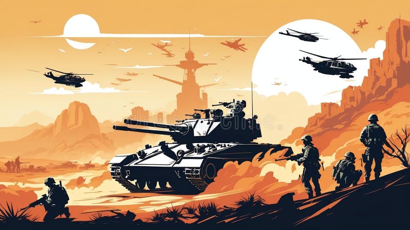 War Themed Wallpaper for Presentations and Offices Ai Generated Stock ...