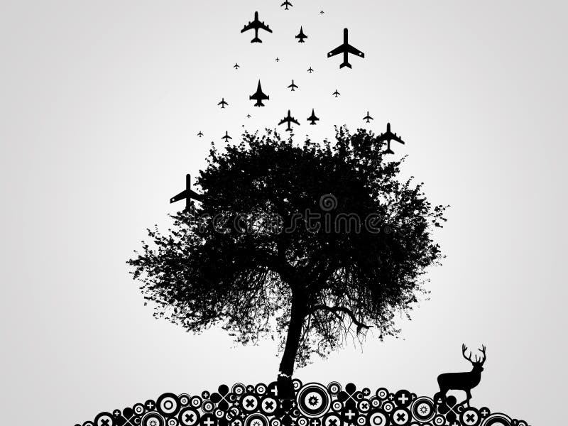 War - tree stock illustration. Illustration of broken, trees - 737754