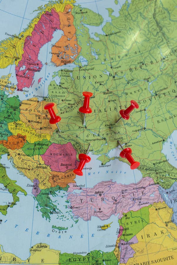 War in Ukraine - Russian Aggression Concept Label on Political Map ...