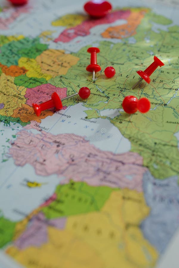 War in Ukraine - Russian Aggression Concept Label on Political Map ...