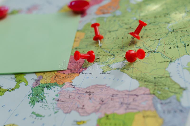 War in Ukraine - Russian Aggression Concept Label on Political Map ...