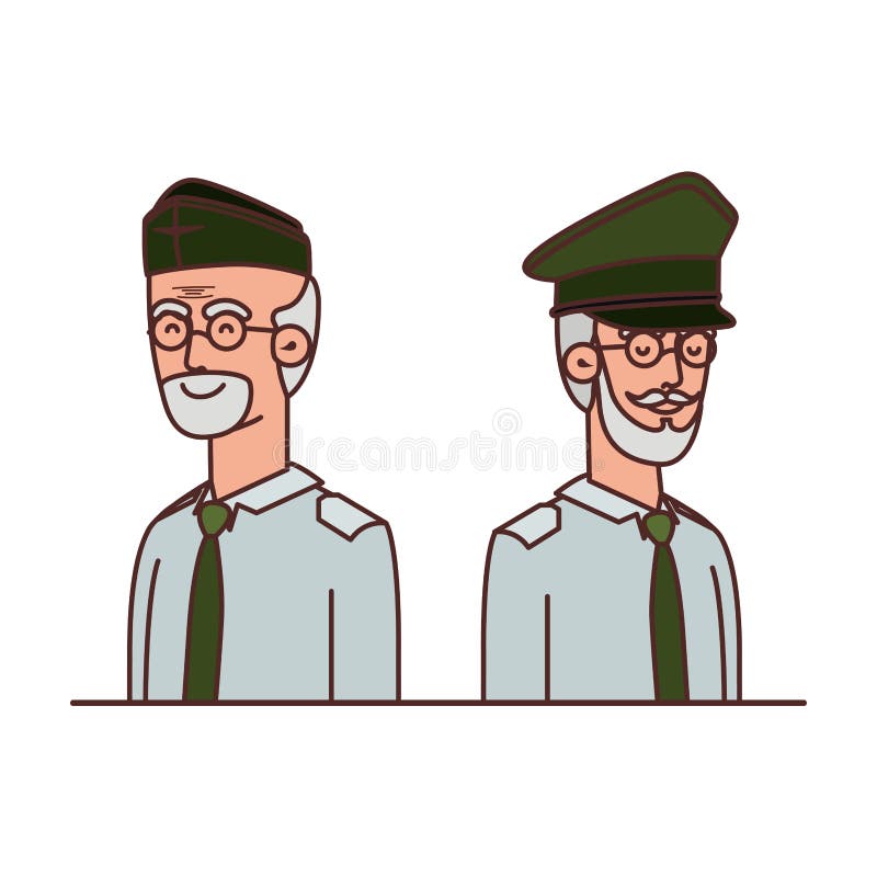 War Veterans Avatar Character Stock Vector - Illustration of american ...